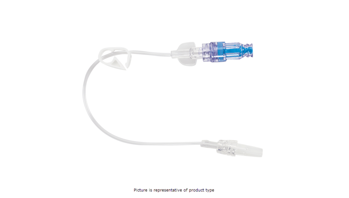 MaxZero™ extension set, pressure rated standard bore, 1 removable MaxZero™ needle-free connector ...